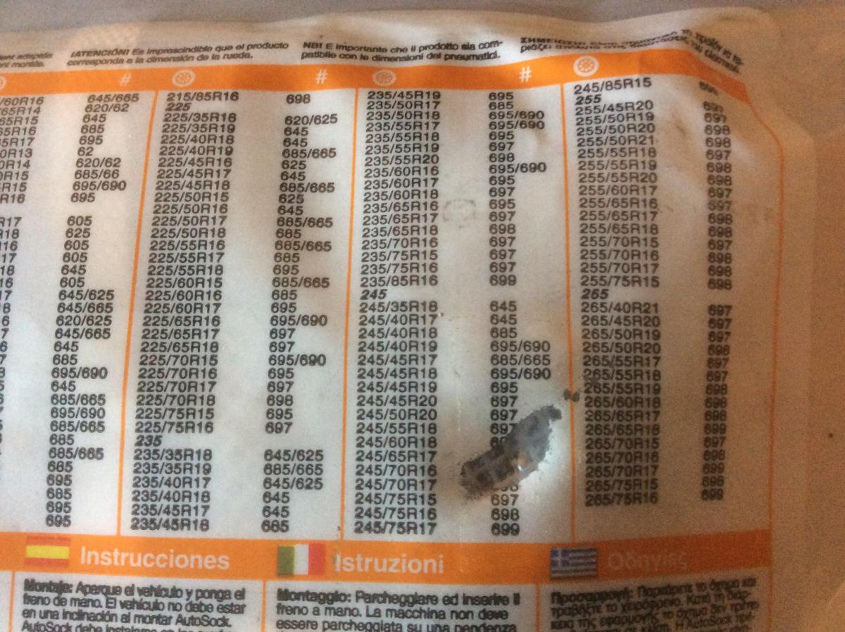 Autosocks (620) to fit 205/55/16 and other sizes- £25 (inc P&P) - Parts ...