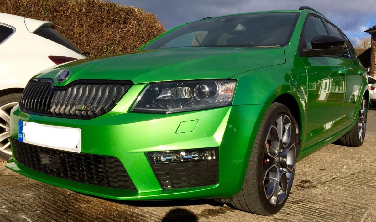 At last, some pictures of the Green Machine for you - Skoda Octavia Mk3 ...