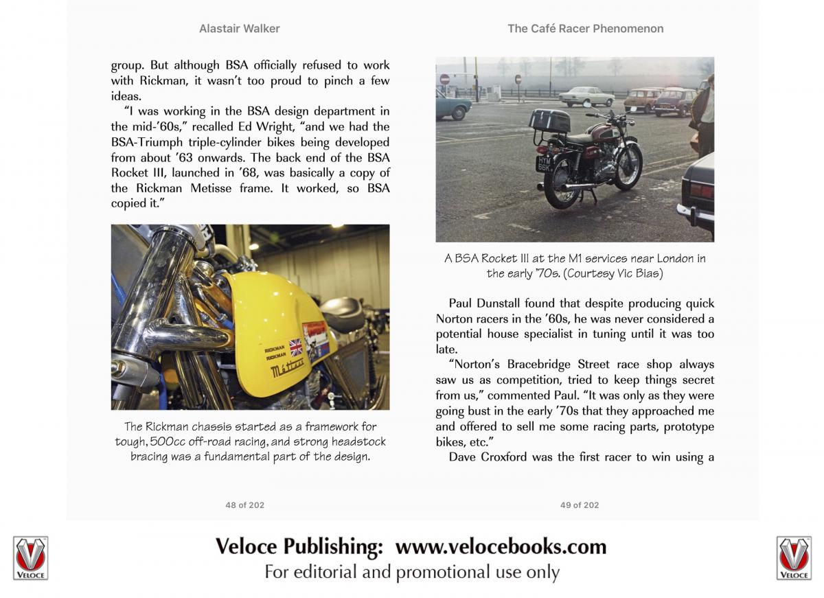 The Café Racer Phenomenon by Alastair Walker - Briski Bikers - BRISKODA