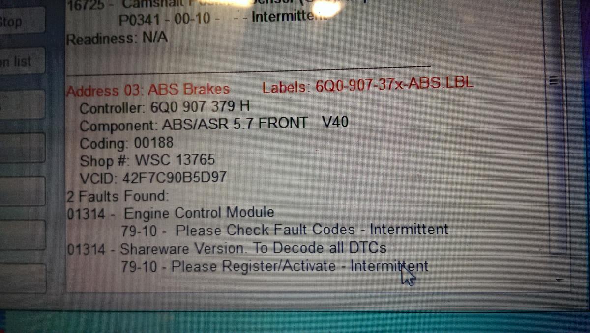 abs fault code - Skoda Fabia Mk1 (1999-2007) - BRISKODA