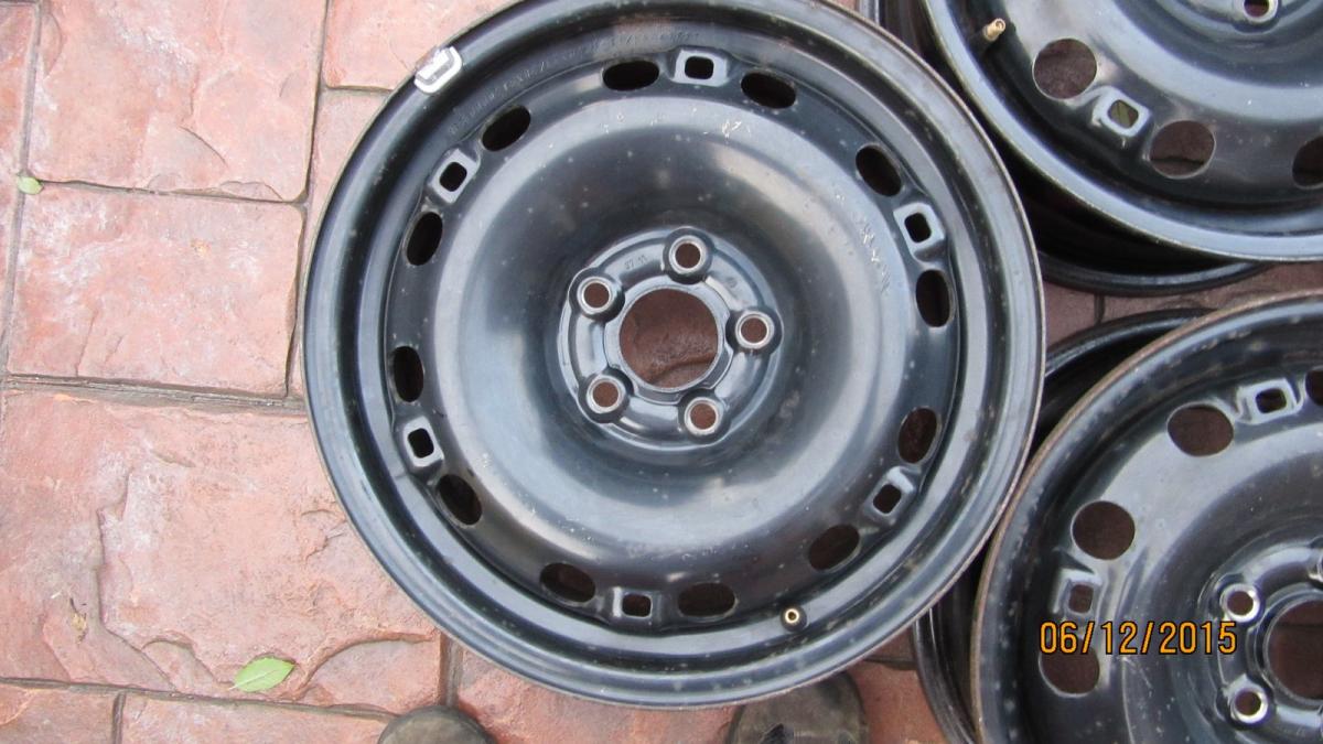 NOW SOLD 4 x 15" 5 x 100 steel wheels from a skoda fabia et43 - Wheels ...