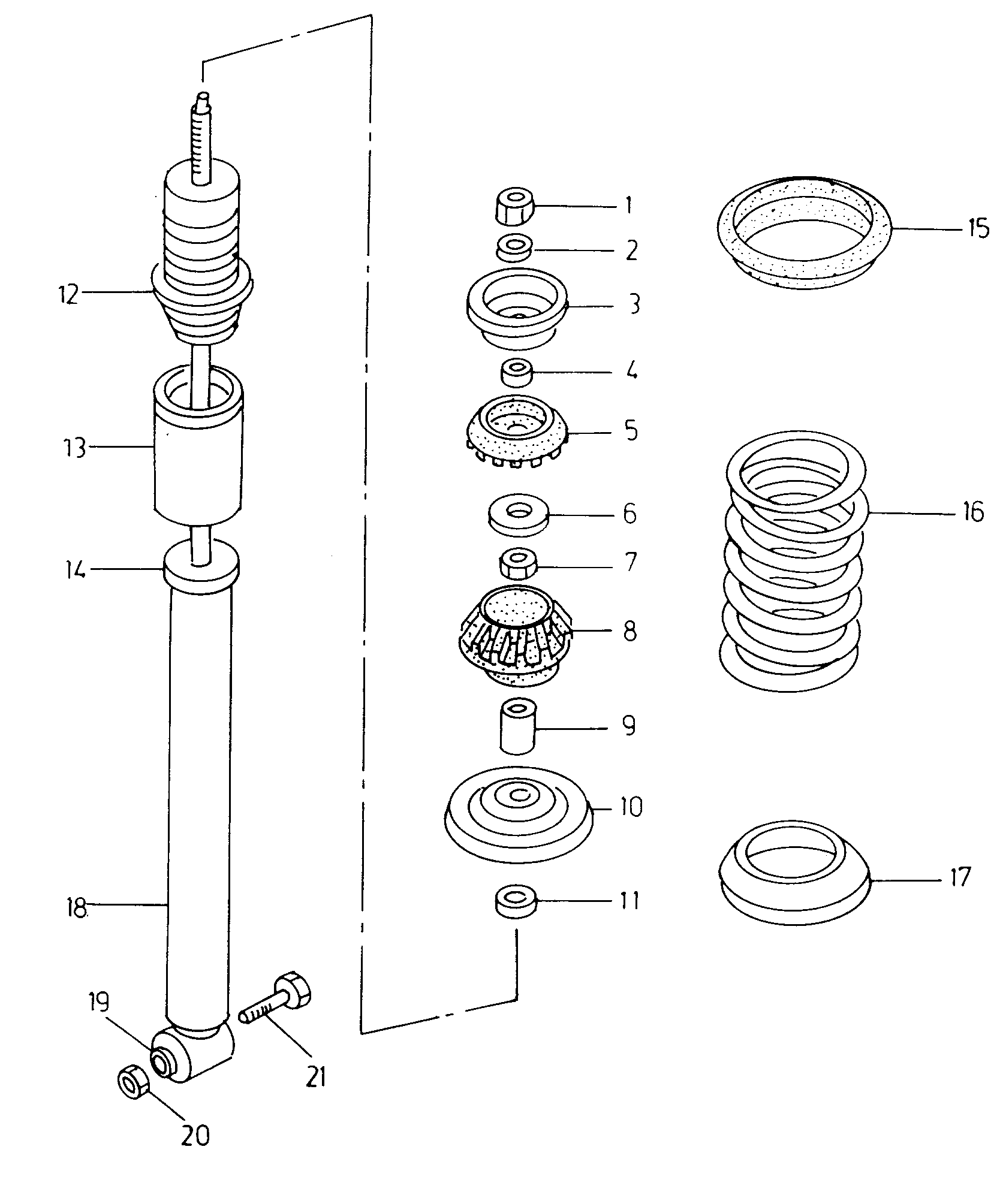Spring mounts - Skoda Favorit, Skoda Felicia, Skoda Fun and Skoda ...