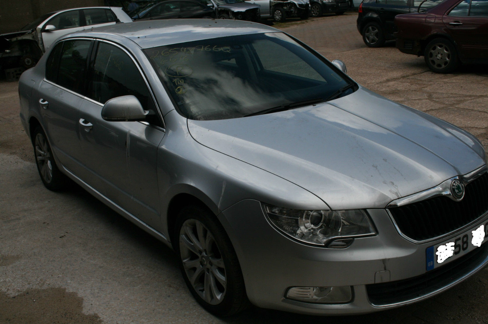BREAKING 2009 SKODA SUPERB 1.9TDI BXE, SILVER 9156 , 5 SPEED , SALOON ...