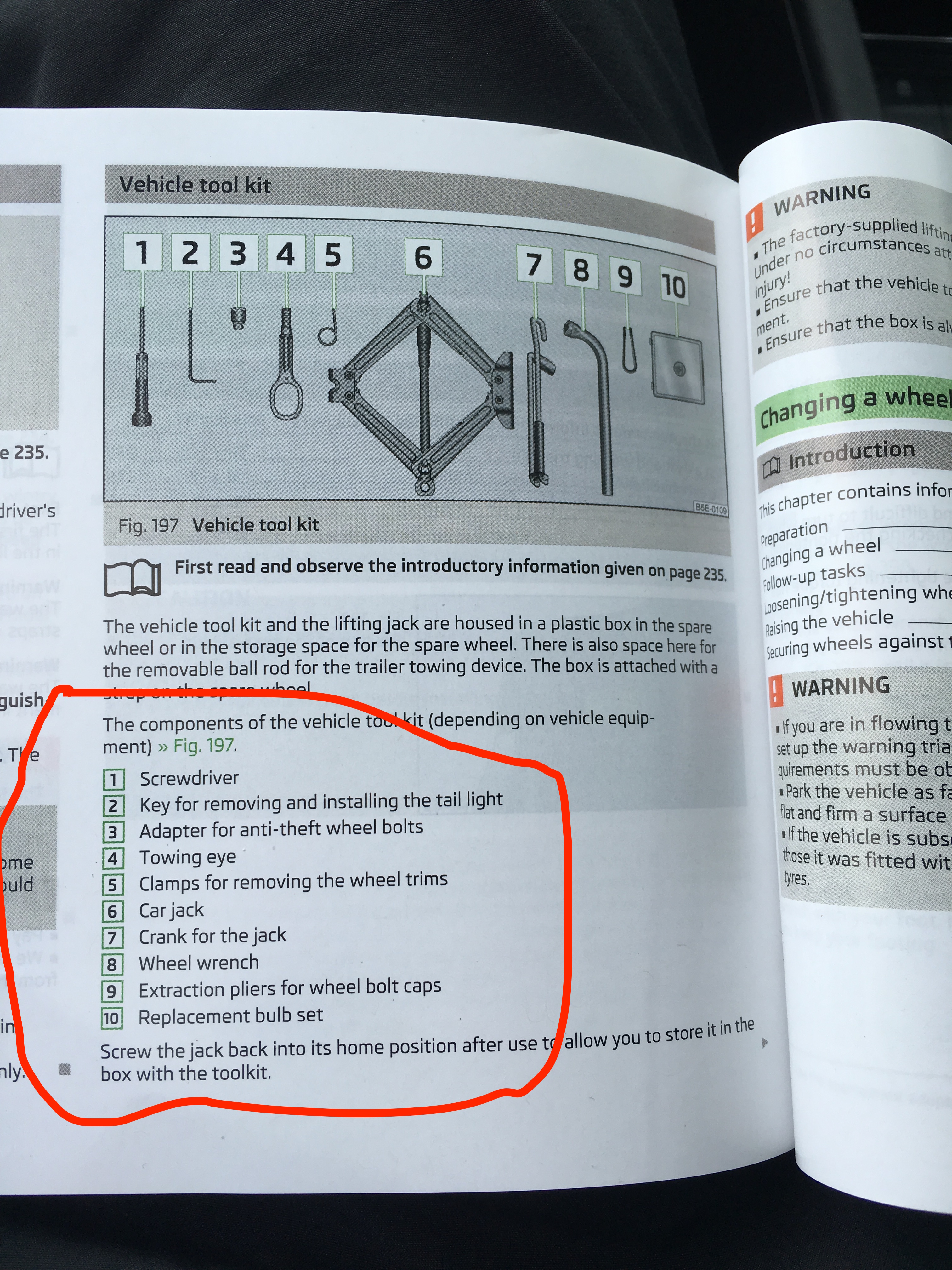 Octavia VRS Estate - Wheel Changing Kit - Skoda Octavia Mk3 (2013 ...