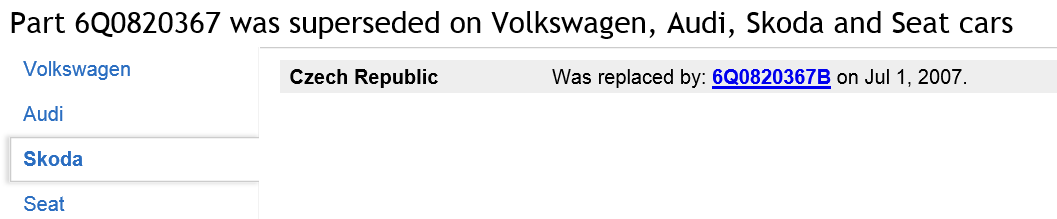 Has the part been superseded? - Handy Topics & Guides - BRISKODA