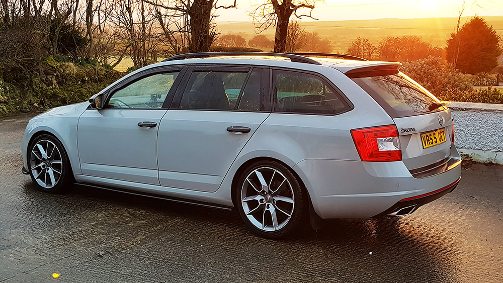 40mm drop on 18 wheels Skoda Octavia Mk3 2013 2020 BRISKODA
