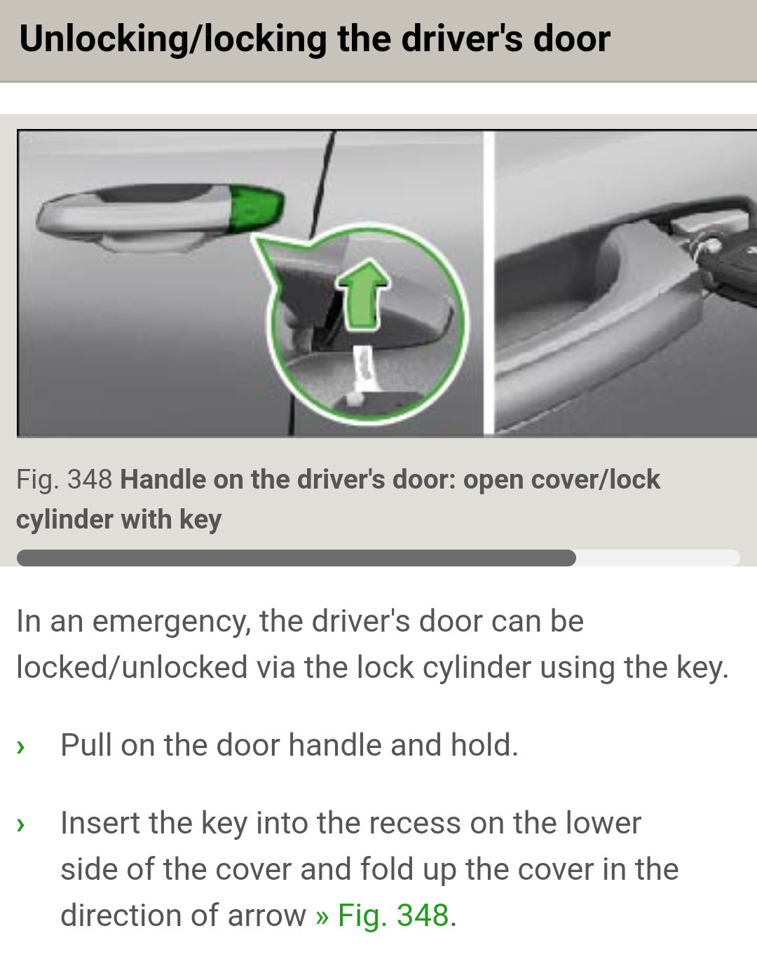 access to the lock on the handle? - Skoda Octavia Mk3 (2013 - 2020 ...