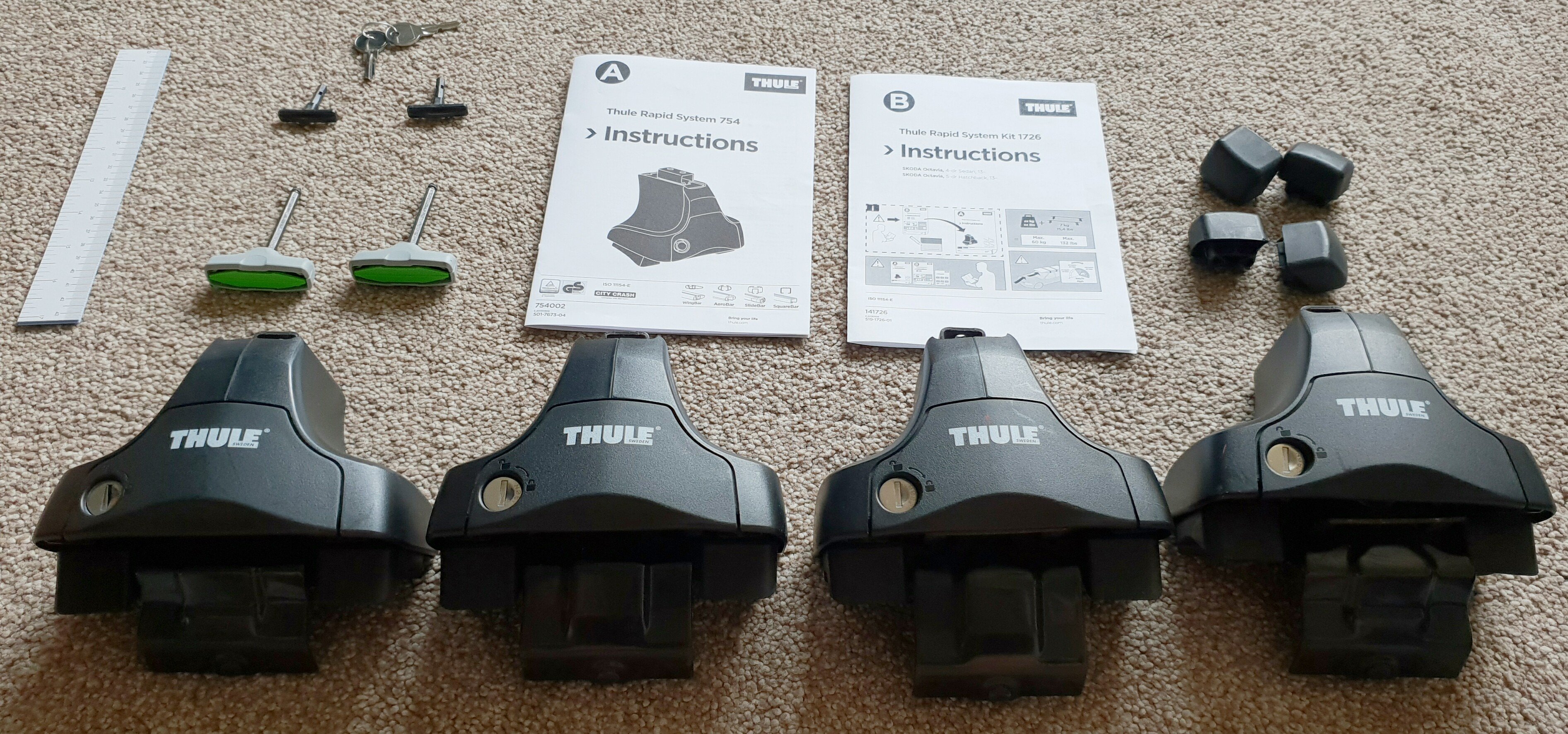 Thule 754 Rapid System (with Octavia Fitment Kit) - Parts For Sale ...