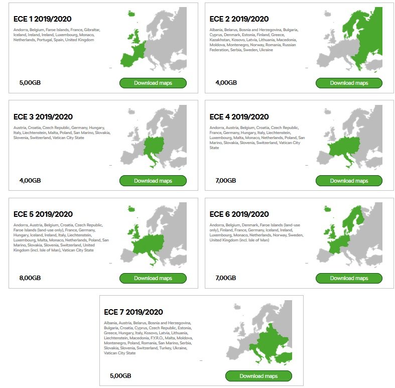 ECE 2019/2020 maps are now available on the Skoda Update Portal - Page ...