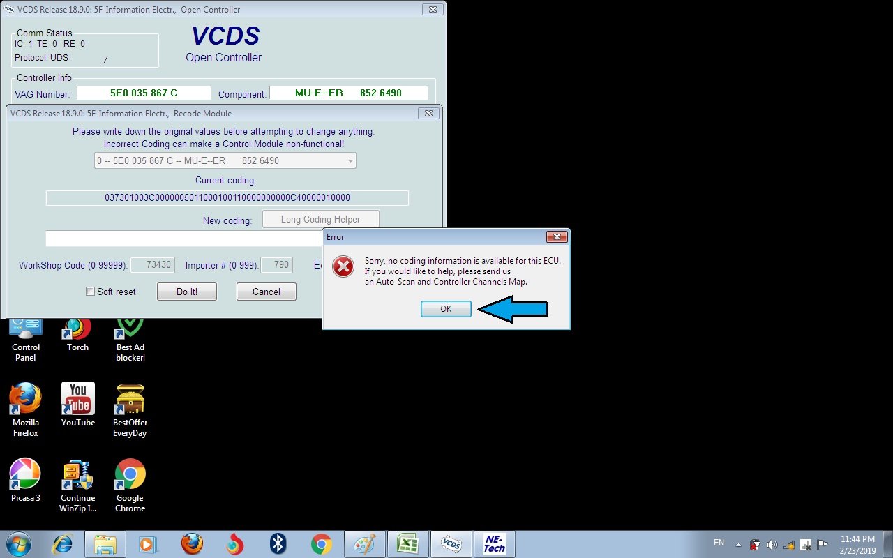 VCDS error with 5F Information Electr - Diagnostics & VCDS - BRISKODA