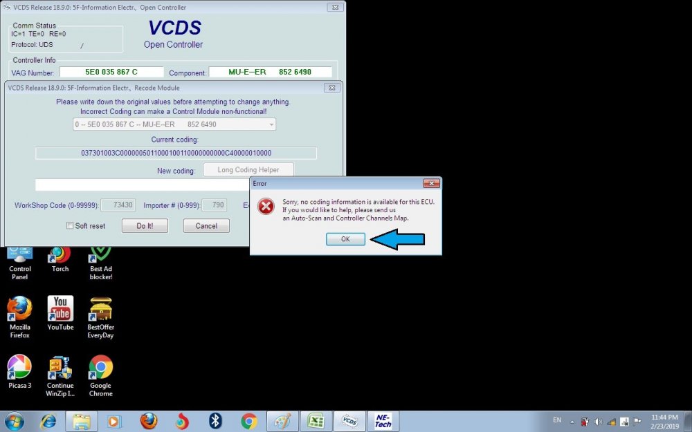 VCDS error with 5F Information Electr - Diagnostics & VCDS - BRISKODA