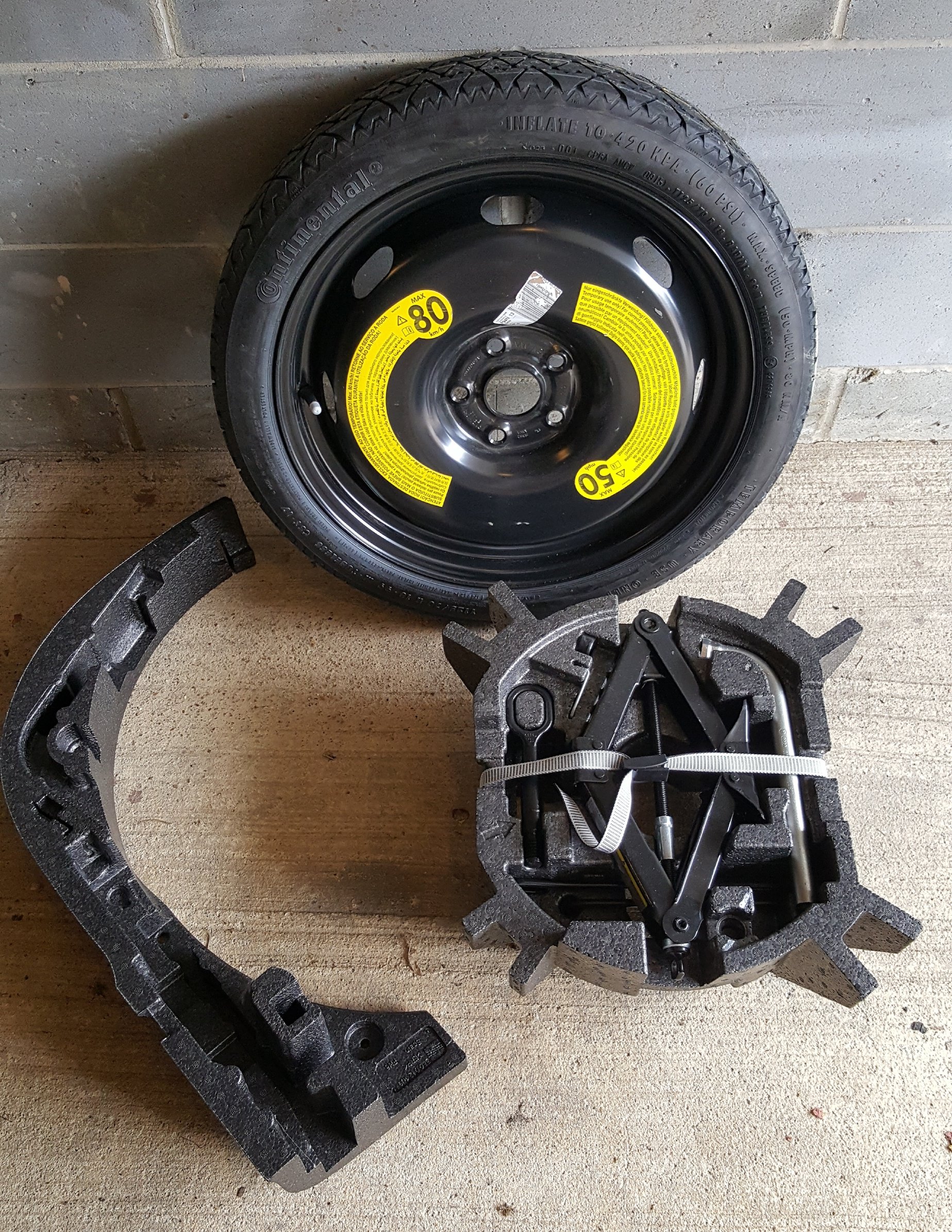 Space saver spare wheel and kit - Parts For Sale - BRISKODA