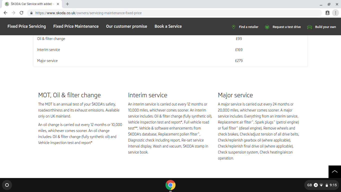 Skoda service schedules - General Maintenance - BRISKODA