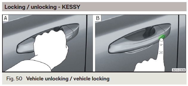 Locking on the handle - Skoda Superb Mk3 (2015 - 2023) - BRISKODA