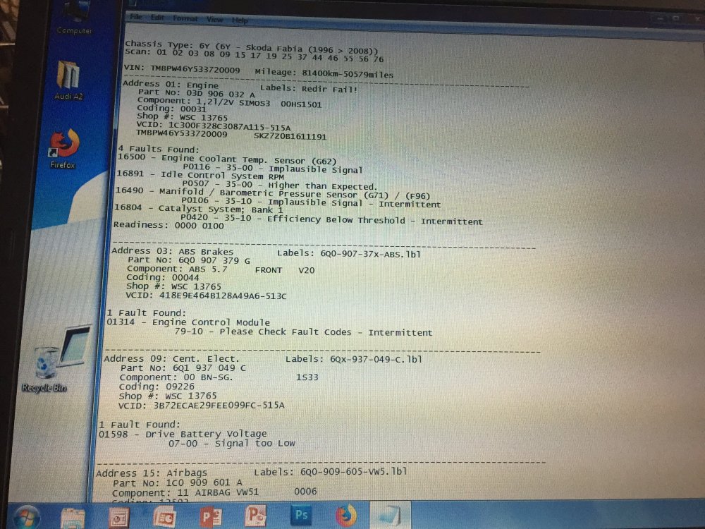VCDS log, any help appreciated - Diagnostics & VCDS - BRISKODA