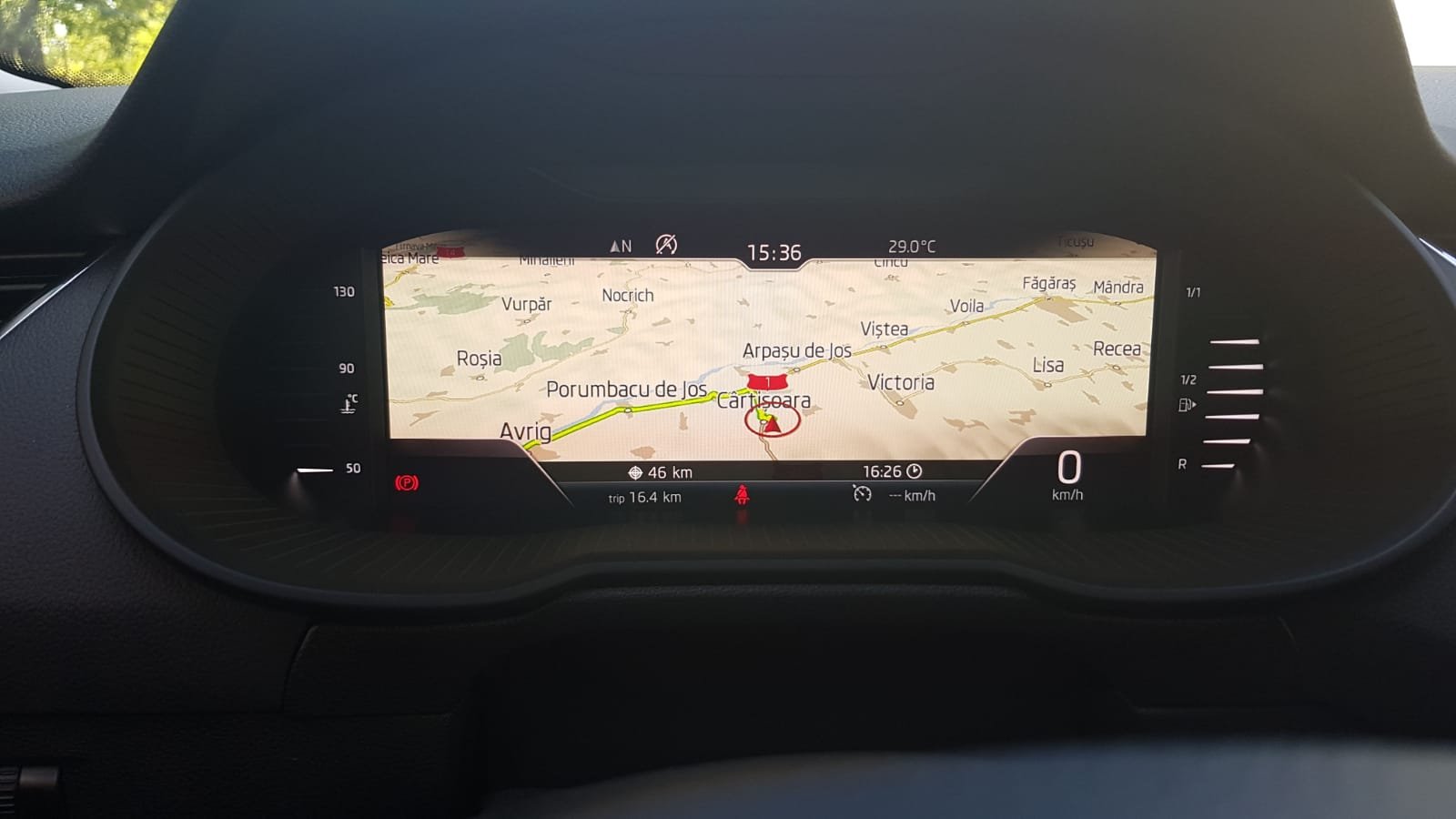 Maps on Digital Cluster Skoda Octavia 3 - Skoda Octavia Mk3 (2013 ...