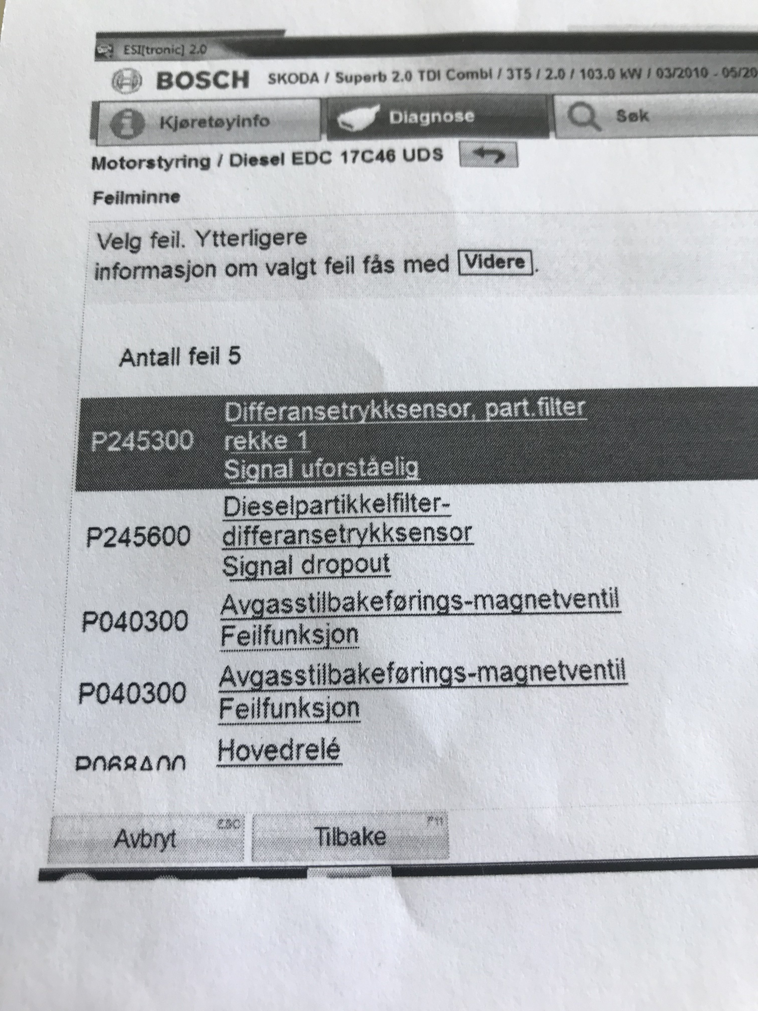 Superb mkll fault codes help - Skoda Superb Mk2 (2008-2015) - BRISKODA