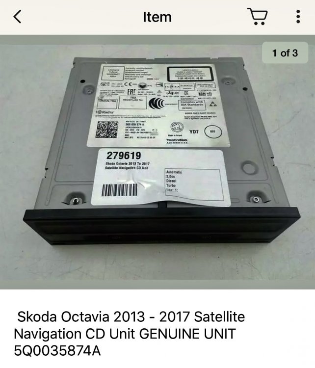 5f control unit failure (Bolero) £1115 - Skoda Octavia Mk3 (2013 - 2020 ...