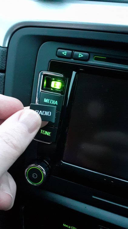 Infotainment system button fell off! - Hellos and Goodbyes - BRISKODA