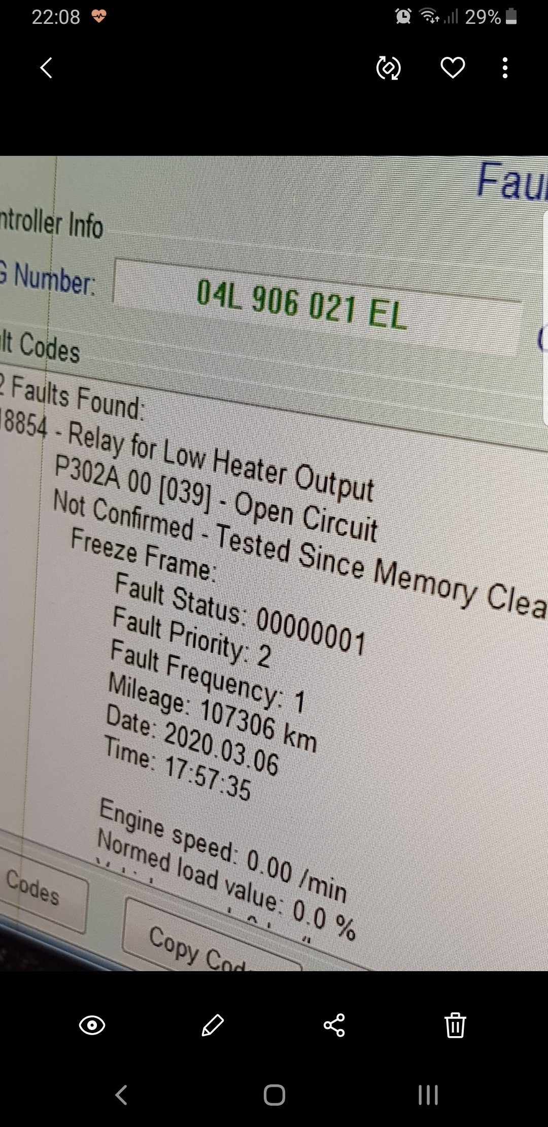 High heater output VCDS error code - Skoda Octavia Mk3 (2013 - 2020 ...
