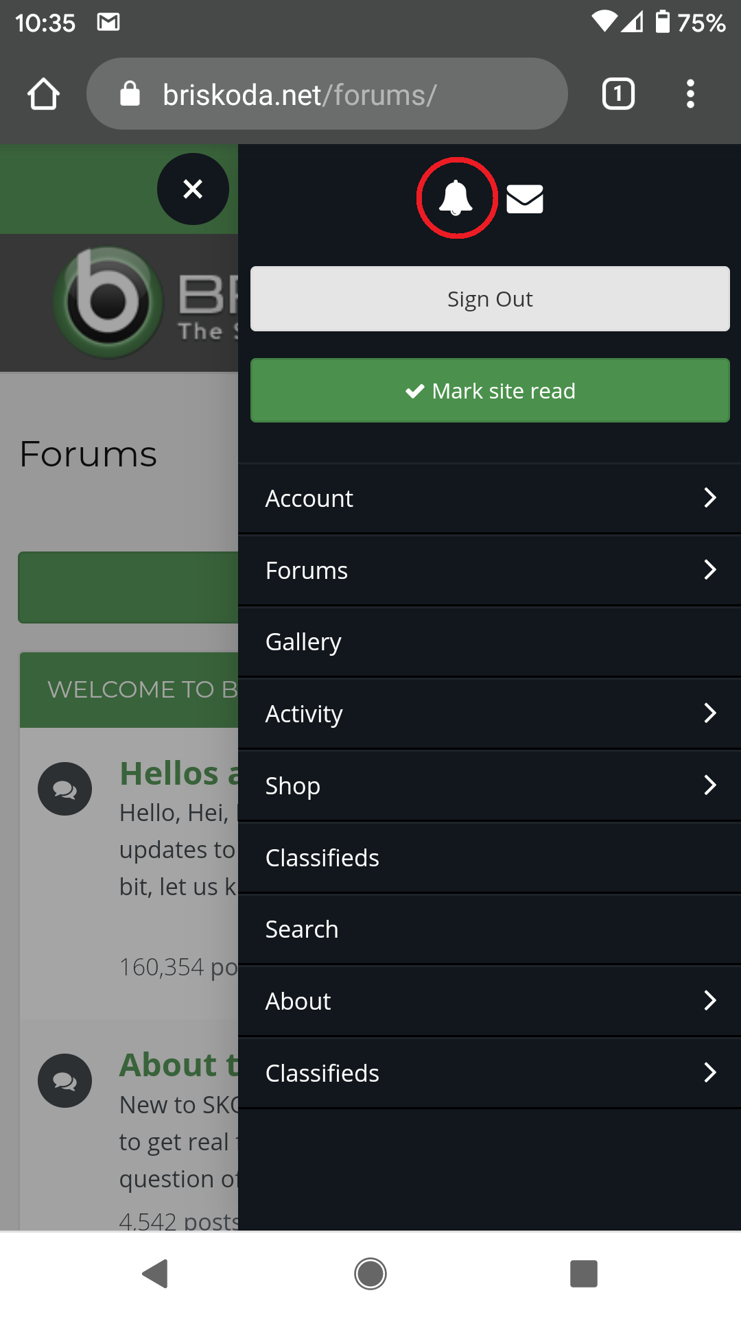 android notifications (bell symbol) - The Technology Shed - BRISKODA