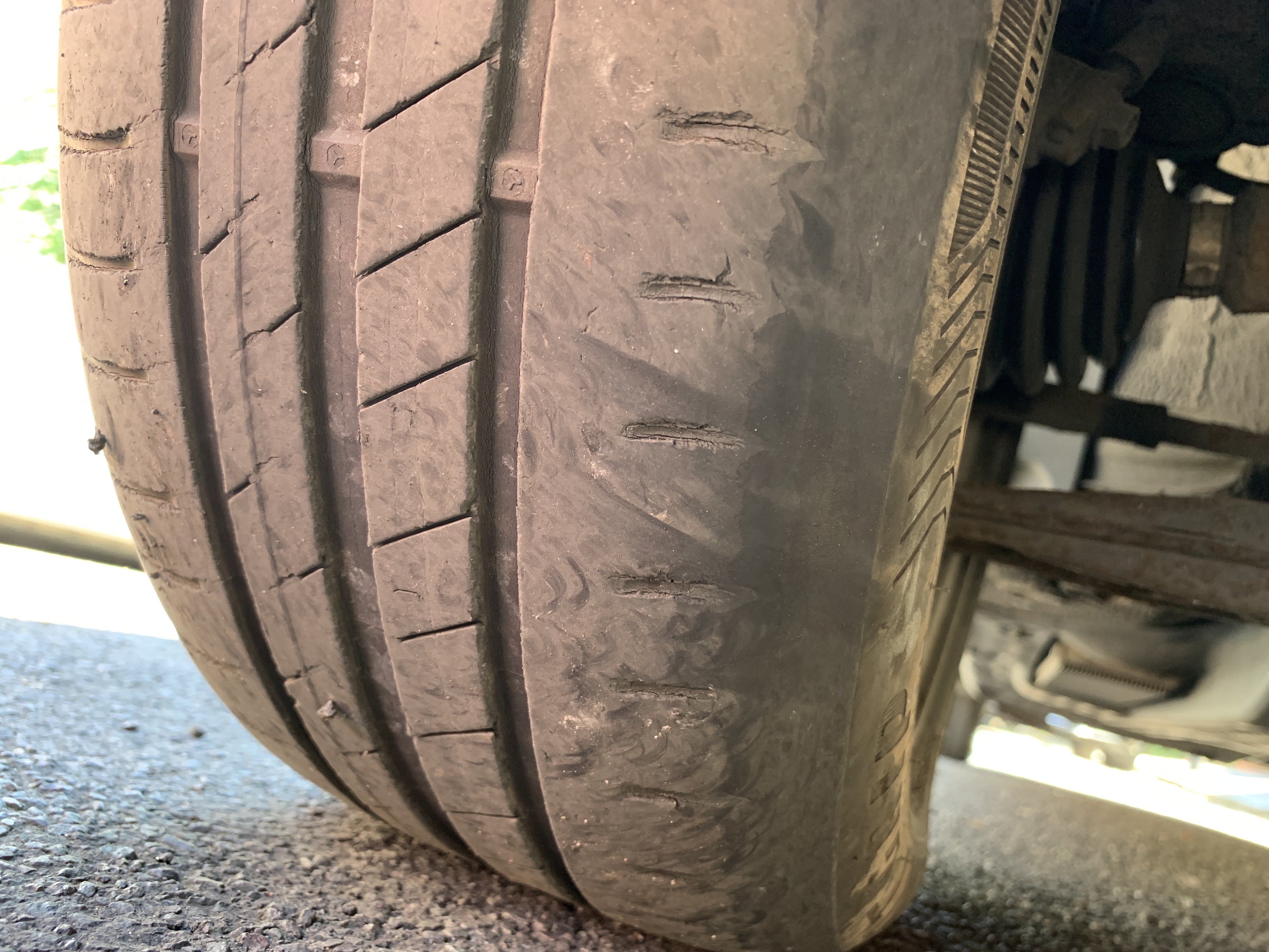 OSF Tyre Inside (and a bit of outside) Shoulder Excessive Wear - Skoda ...