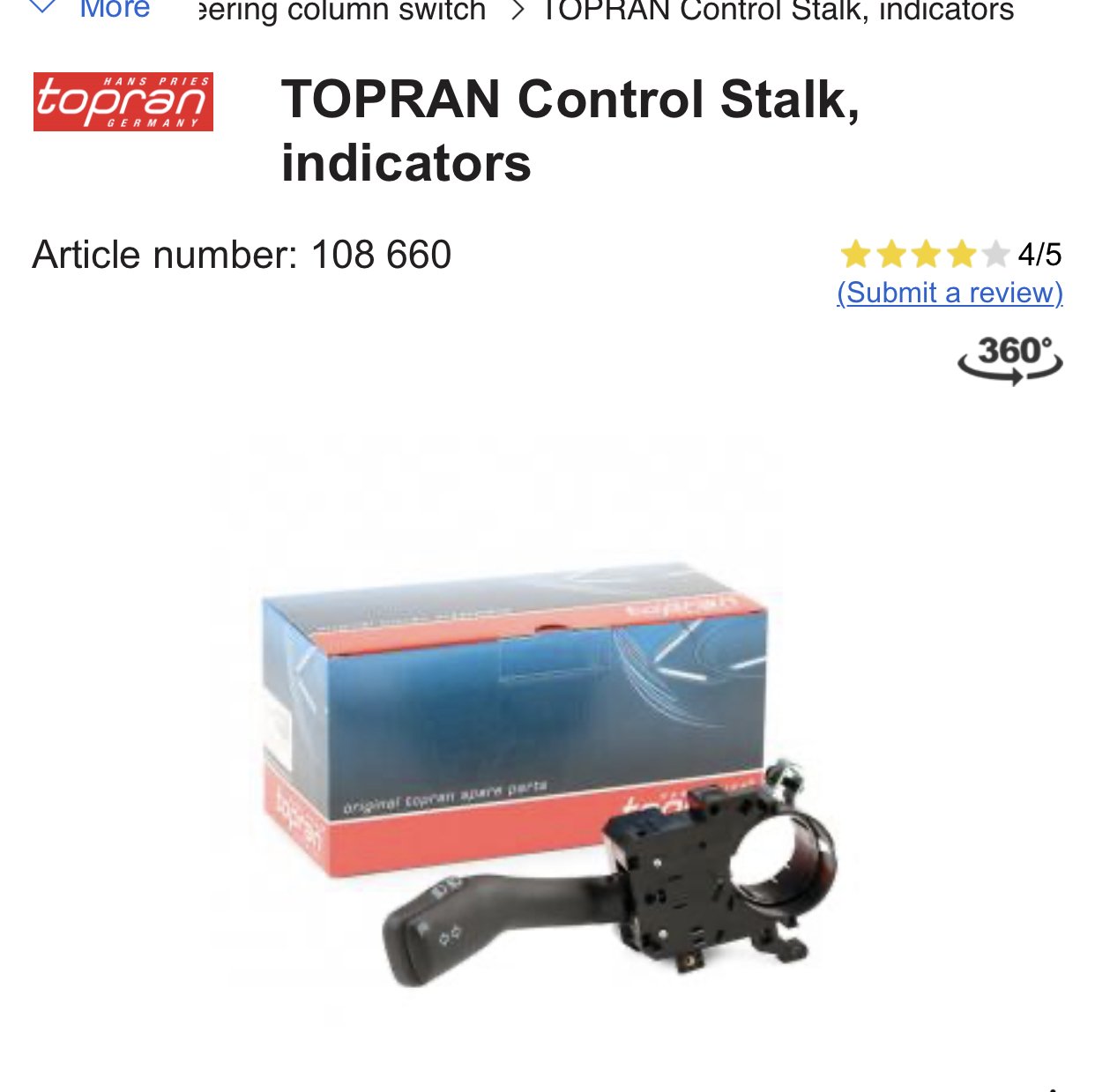 Indicator Stalk Replacement - Skoda Octavia Mk2 (2004 - 2013) - BRISKODA