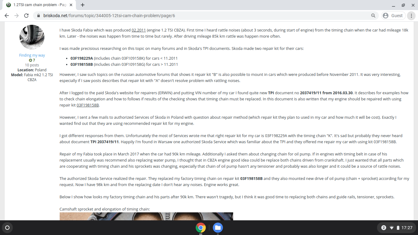 Understanding more about CBZB engine and timing chain replacement ...