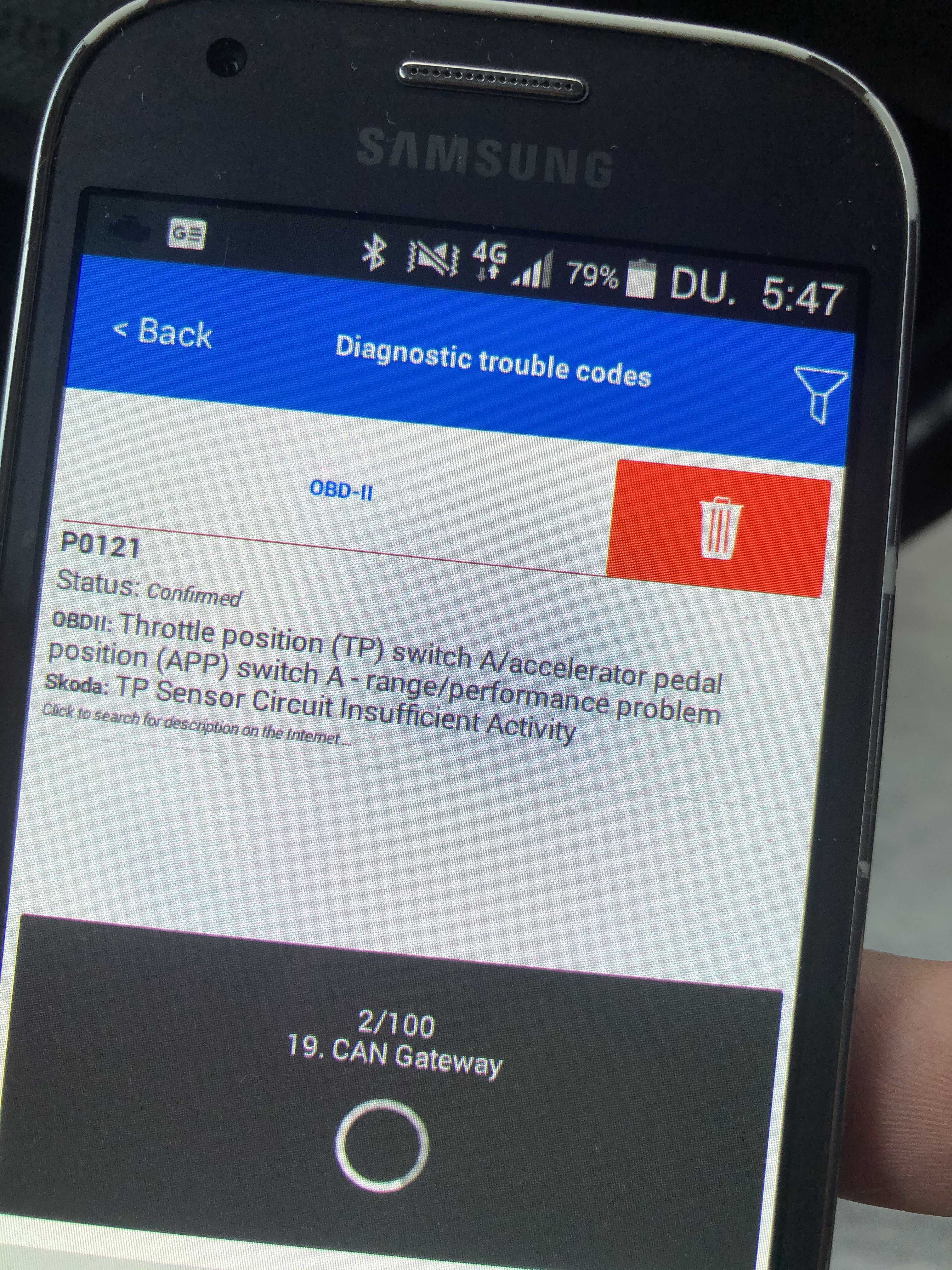 P0121 fault code - Skoda Superb Mk2 (2008-2015) - BRISKODA