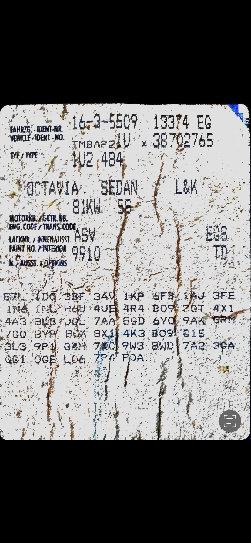 Finding ecu model number - Skoda Octavia Mk1 (1996-2004) - BRISKODA