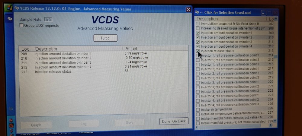 Which parameter need control for diesel injection correctly work and ...