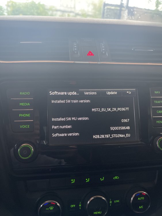 Software update - Skoda Octavia Mk3 (2013 - 2020) - BRISKODA