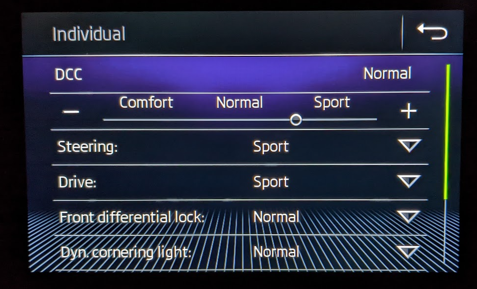 DCC Slider adjustment option mod - Skoda Superb Mk3 (2015 - 2023) - BRISKODA