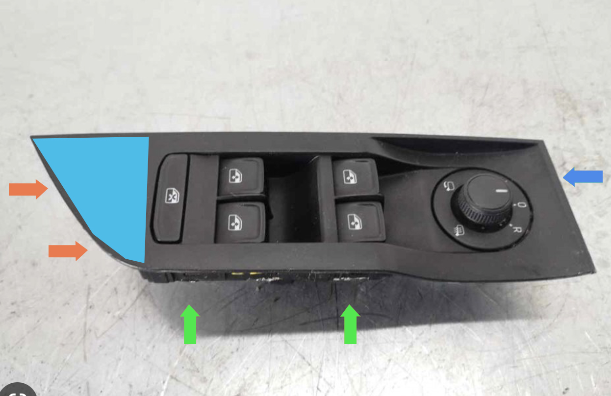 Drivers side window switches - Skoda Superb Mk3 (2015 - 2023) - BRISKODA