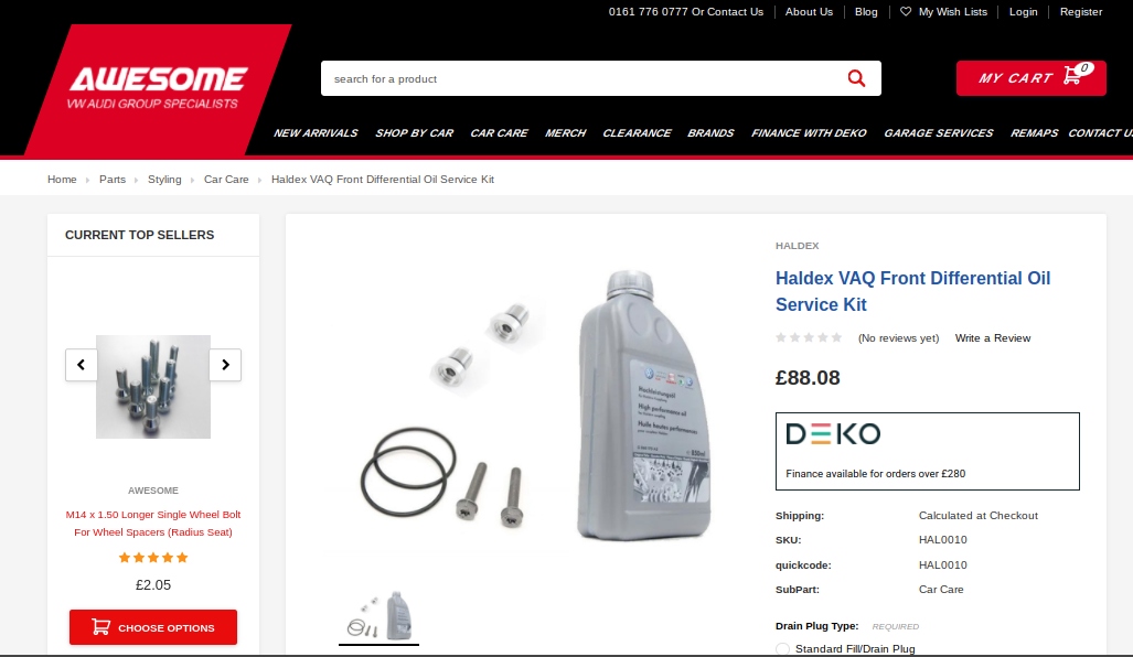 vRS Owners, cars with a VAQ front diff, a question on the servicing and ...