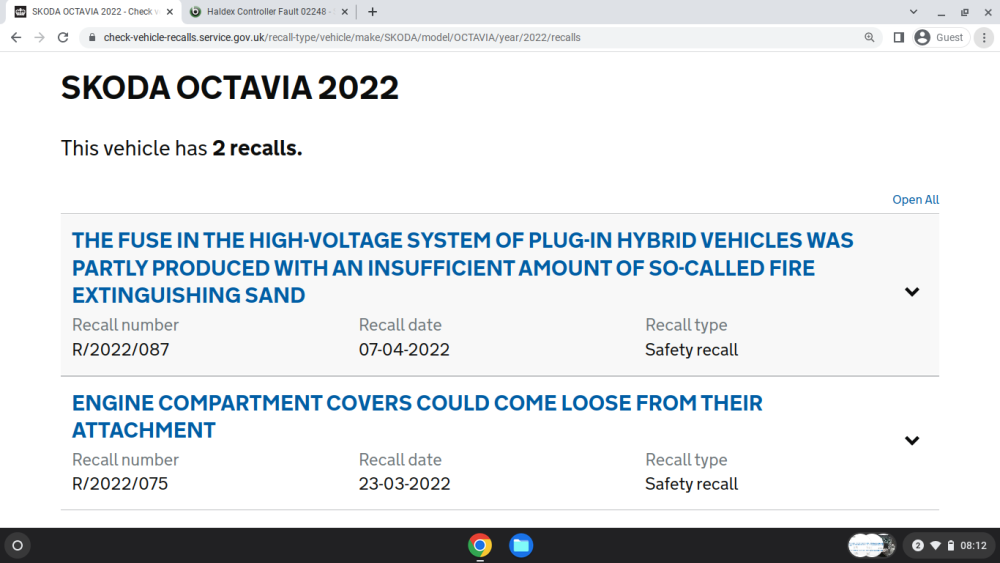 Skoda iv EV Battery Recall - Skoda Superb Mk3 (2015 - 2023) - BRISKODA