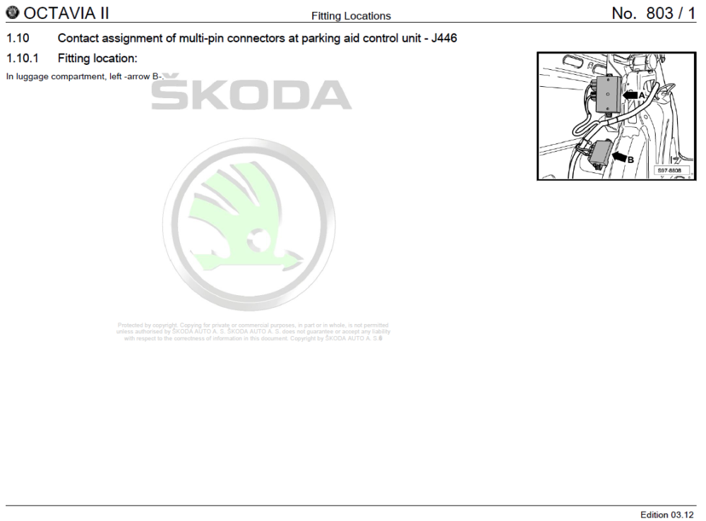 Relays in engine-bay fusebox - Skoda Octavia Mk2 (2004 - 2013) - BRISKODA