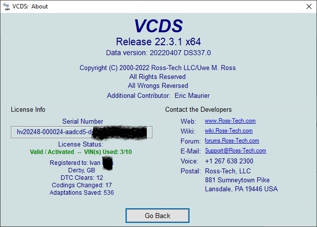SOLD - Genuine Ross-Tech HEX-V2 (USB) VCDS Interface for VW/Audi/Seat ...