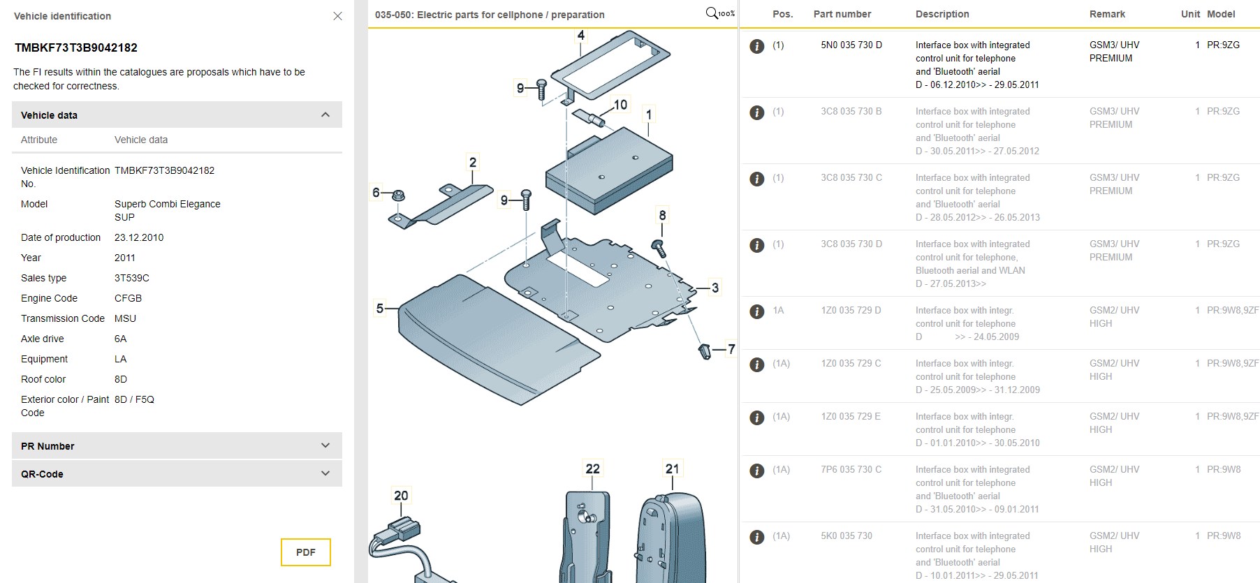 Colombus unit - are there different versions? - Skoda Superb Mk2 (2008 ...