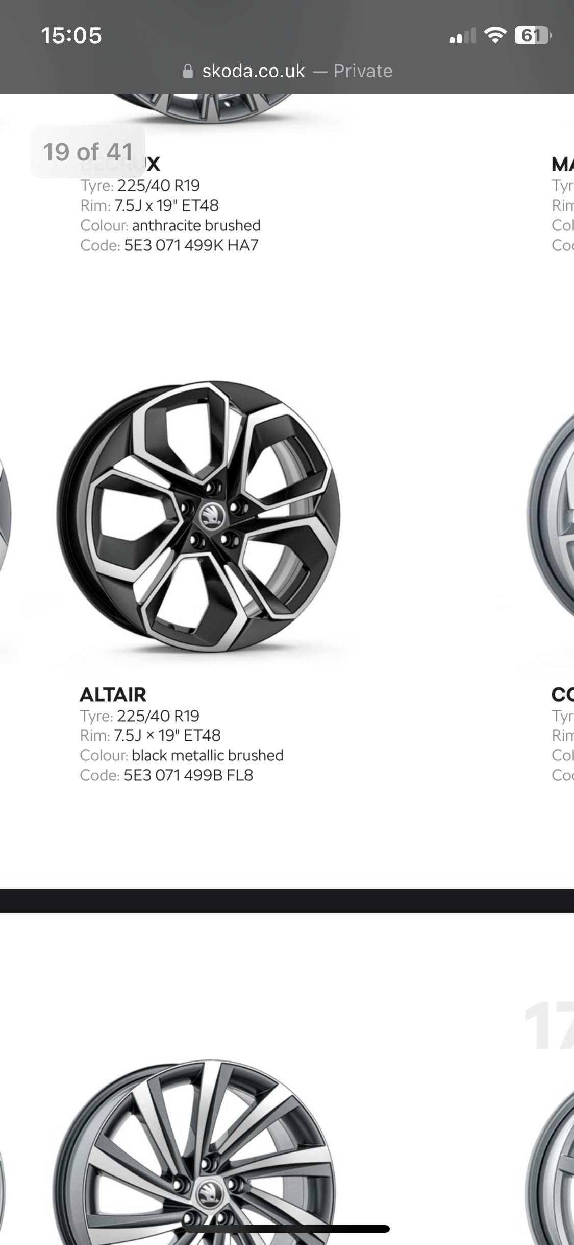 Has anyone put 19inch vrs alloys on standard skoda octavia iv se ...