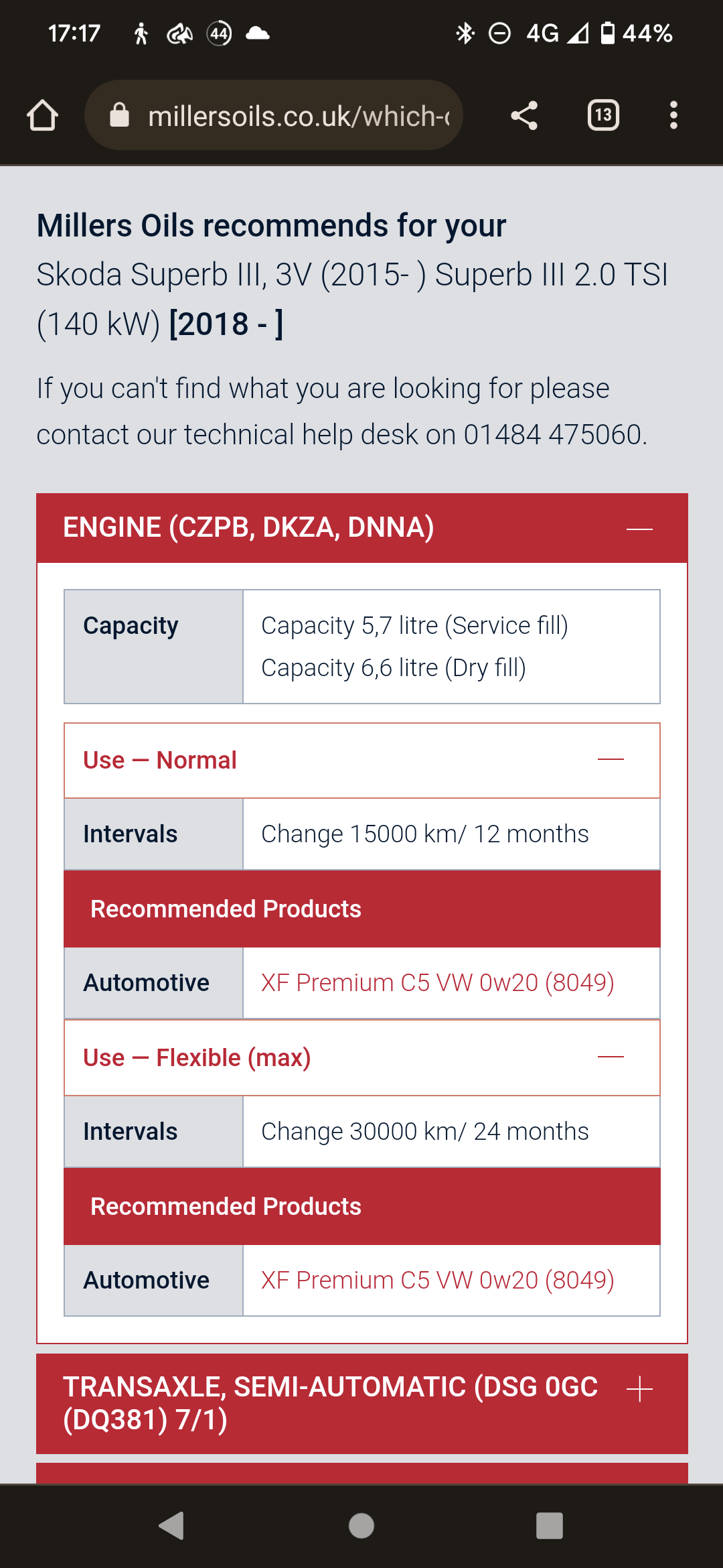 Engine oil - Skoda Superb Mk3 (2015 - 2023) - BRISKODA