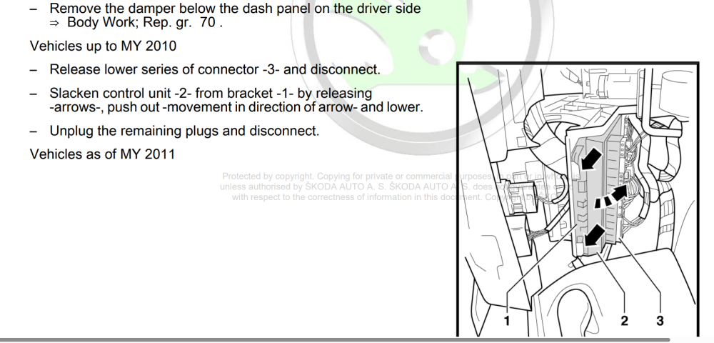 Electrical Control Module Left Hanging - Skoda Roomster (2006-2015 ...