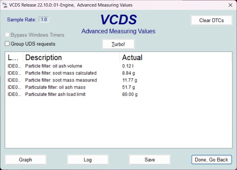 VCDS forced regeneration help/advice ?? - Skoda Octavia Mk2 (2004 ...