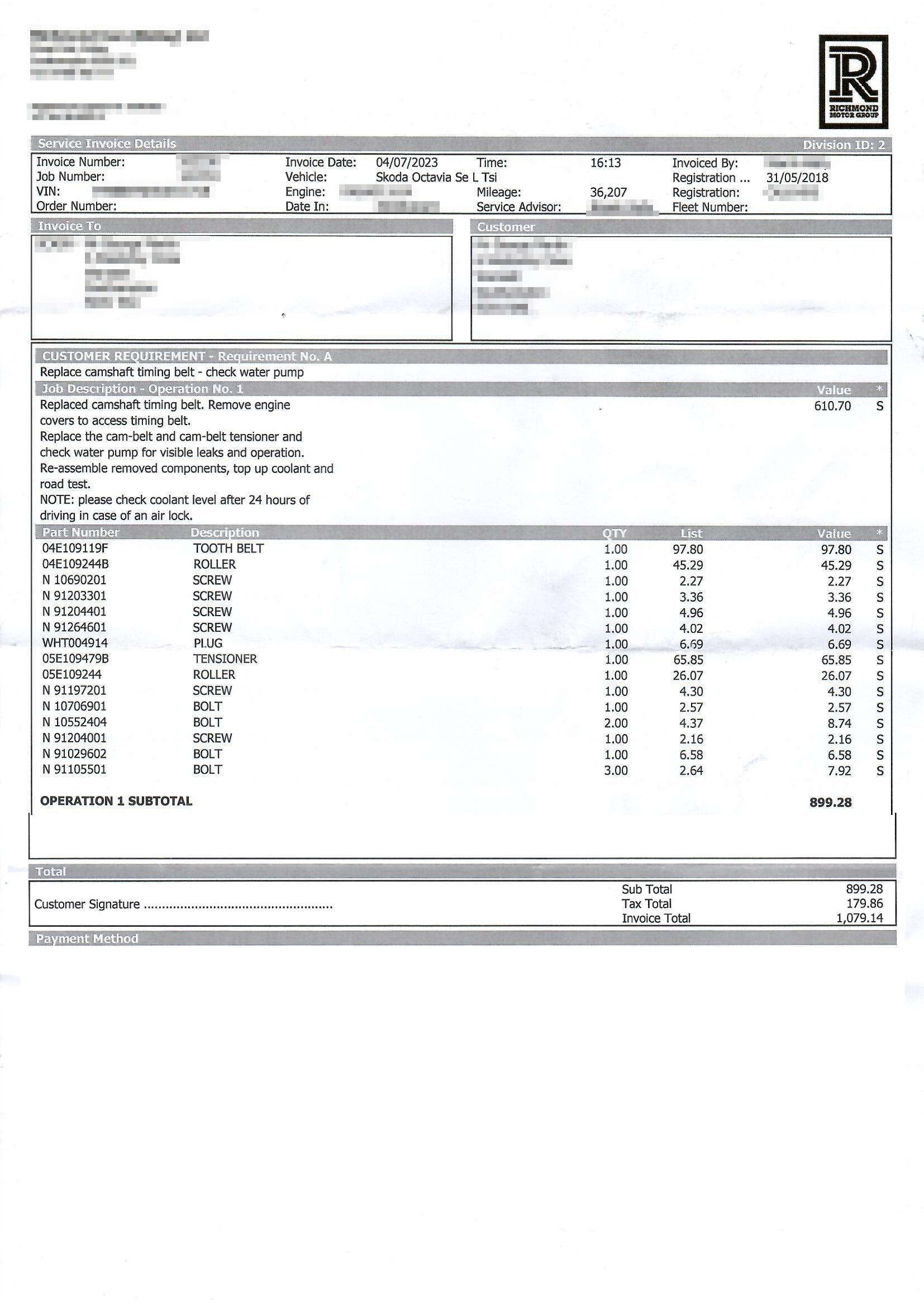 Cost of cambelt change - Page 2 - Skoda Octavia Mk3 (2013 - 2020 ...