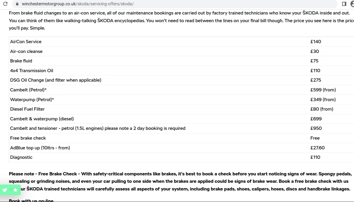 PSA: Servicing / Maintenance Schedules & Prices - Skoda Kodiaq MK1 (2017-2023) - BRISKODA