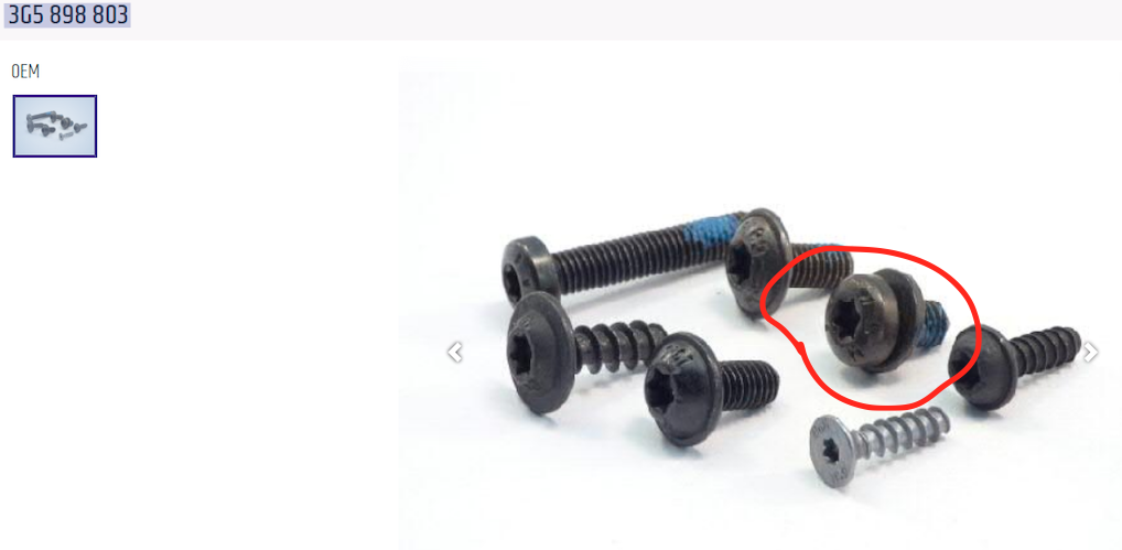 Sunroof securing bolts - Skoda Superb Mk3 (2015 - 2023) - BRISKODA