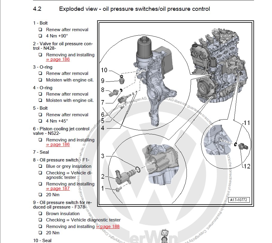 Low Oil Pressure Switch Location - Skoda Octavia Mk3 (2013 - 2020) - BRISKODA