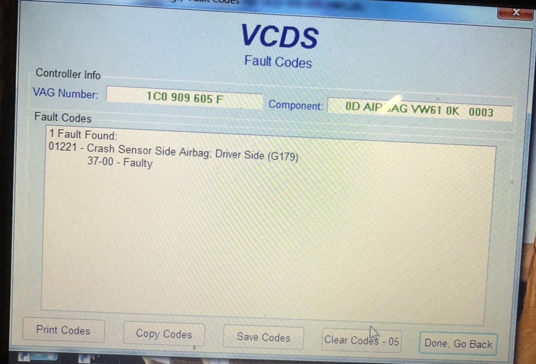 Drivers side crash sensor location - Skoda Fabia Mk1 (1999-2007) - BRISKODA