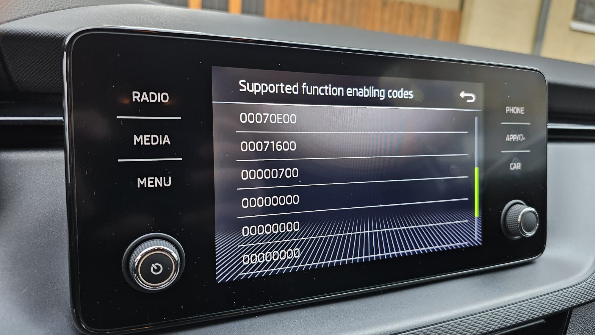 Skoda Scala Available Function Enable Codes Škoda Scala Briskoda