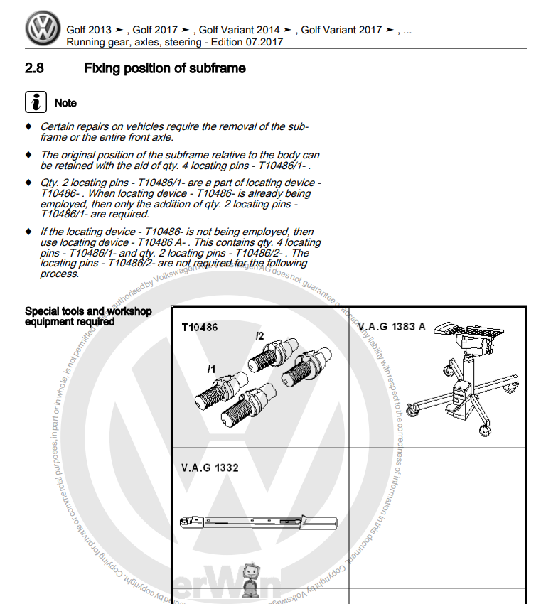 subframe down - should I regret - need alignment? - Skoda Octavia Mk3 ...